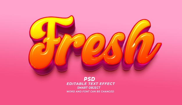 Premium PSD | Fresh Fruits PSD 3d Editable Text Effect Premium PSD | Fresh Fruits PSD 3d Editable Text Effect