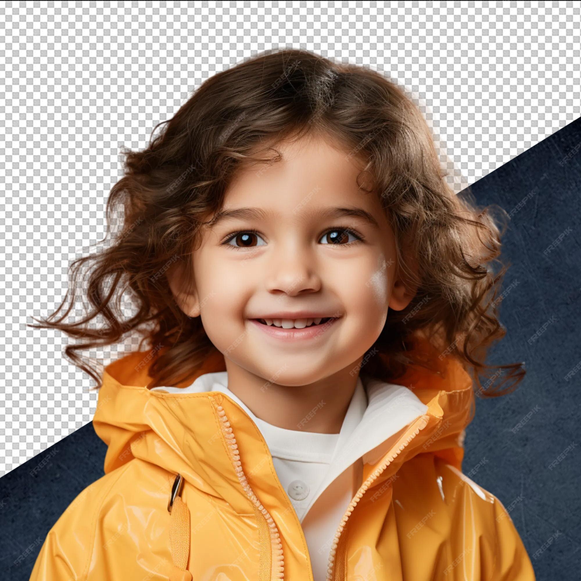 Premium Psd A Girl Wearing A Yellow Jacket With A White Shirt That