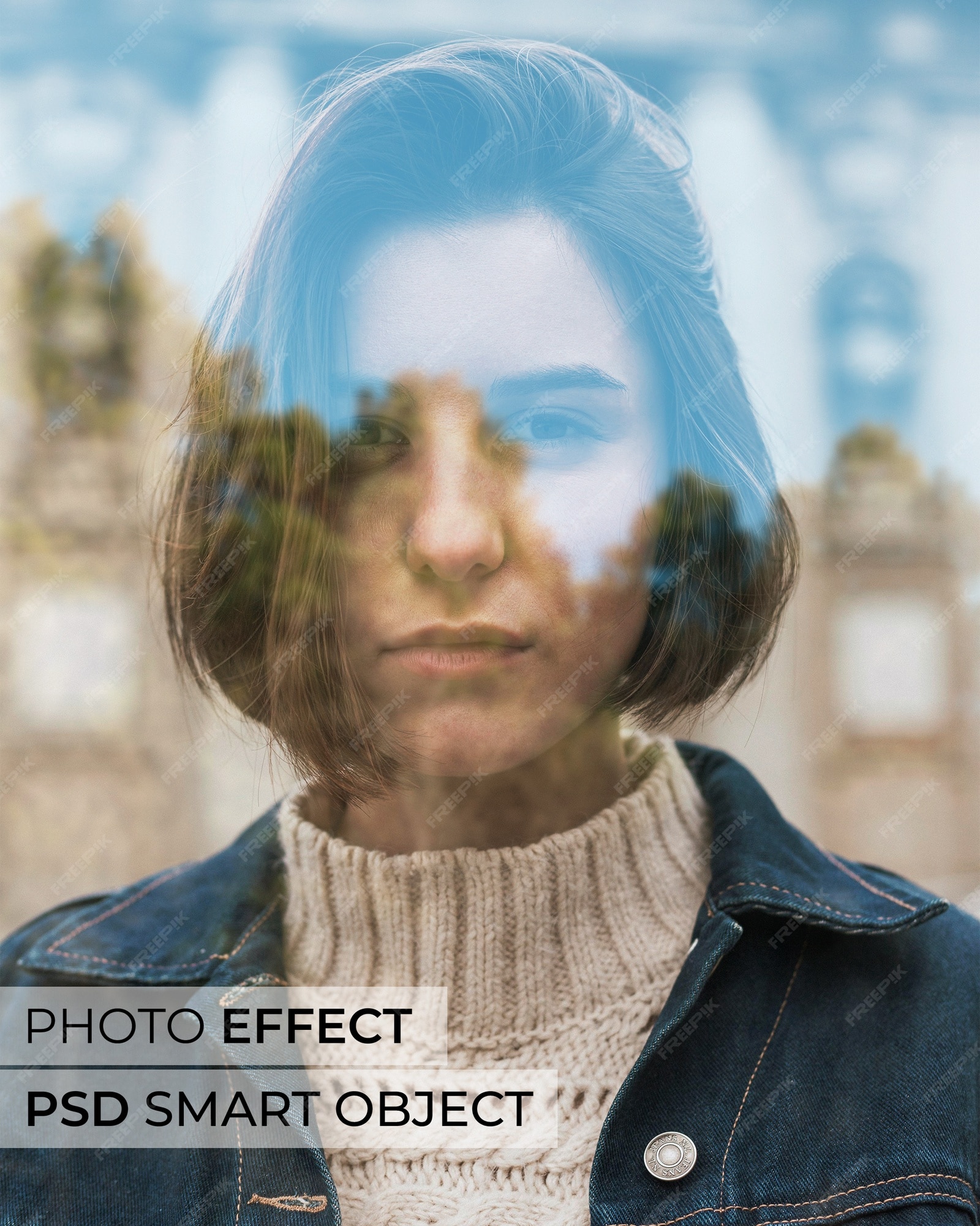 Premium Psd Glass Reflection Photo Effect