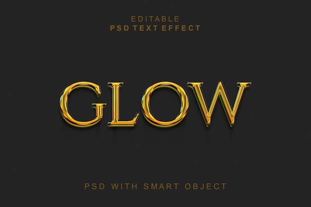 Premium PSD | Glow 3d text style Premium PSD | Glow 3d text style