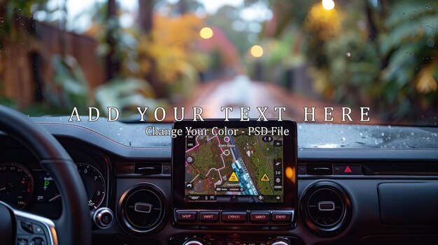GPS Navigation in Car | Premium AI-generated PSD GPS Navigation in Car | Premium AI-generated PSD