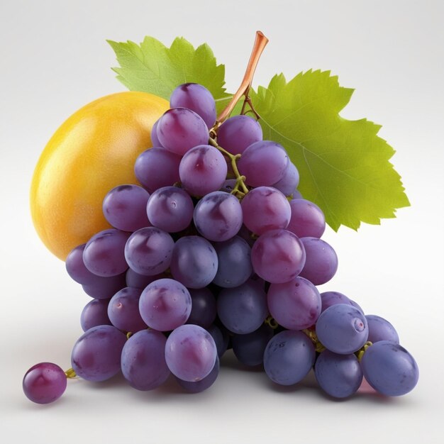 Premium PSD | Grape fruits PSD on a white background Premium PSD | Grape fruits PSD on a white background