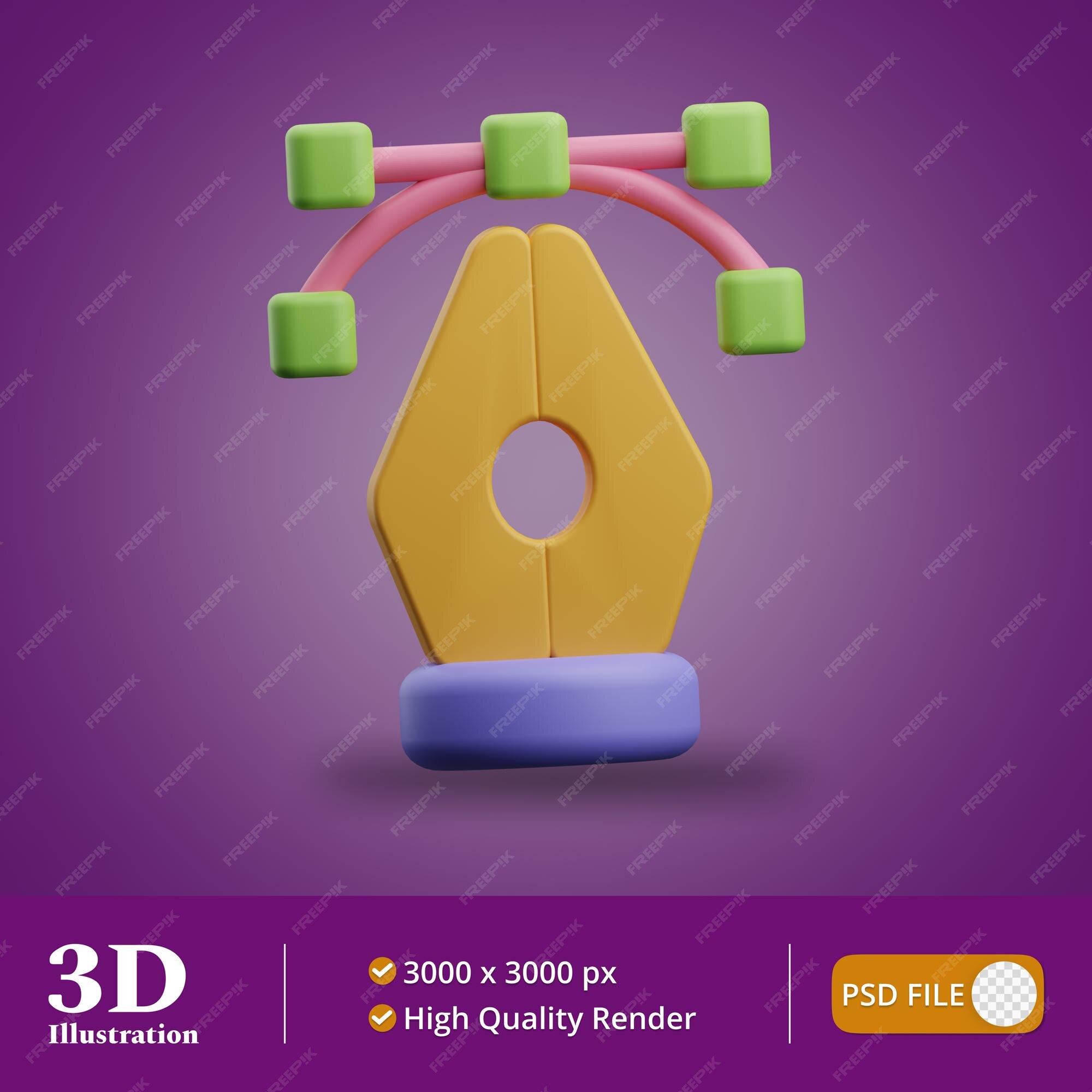 Premium PSD | Graphic designer vector illustration 3d Premium PSD | Graphic designer vector illustration 3d