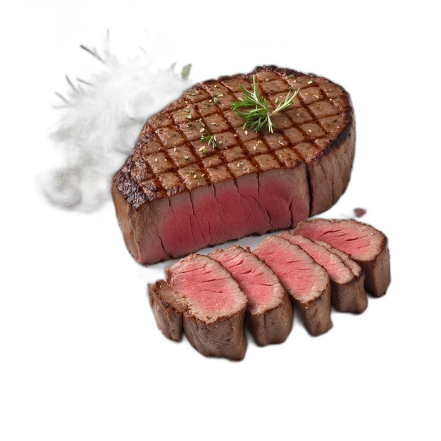 Premium PSD | Grilled beef psd on a white background Premium PSD | Grilled beef psd on a white background