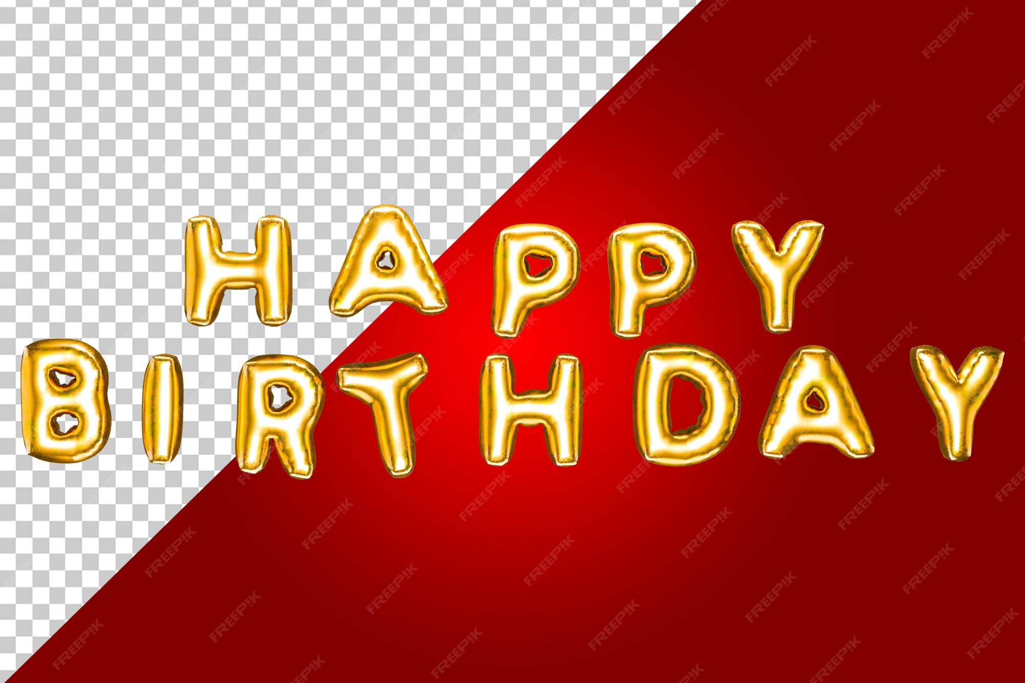 Premium Psd Happy Birthday 3d Text With Psd File