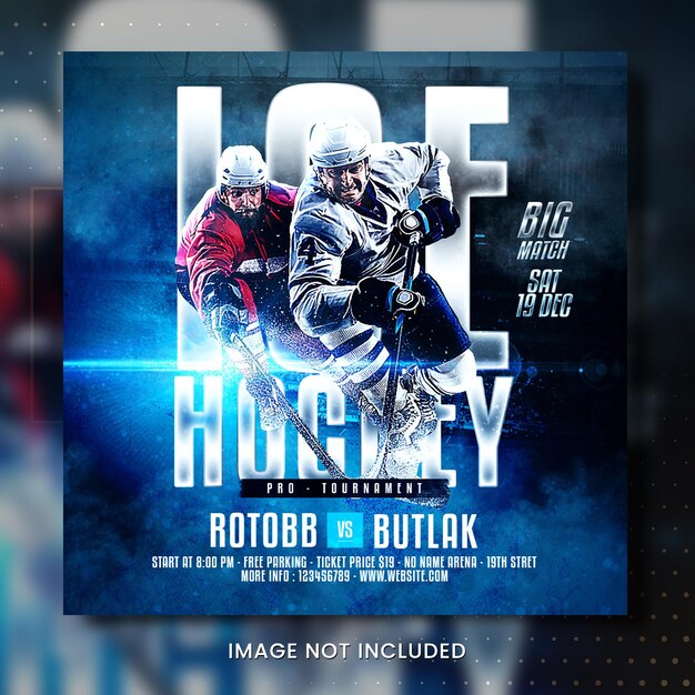 Premium PSD | Ice hockey flyer Premium PSD | Ice hockey flyer