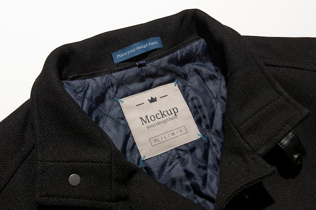 Premium PSD | Internal label mockup on fabric Premium PSD | Internal label mockup on fabric