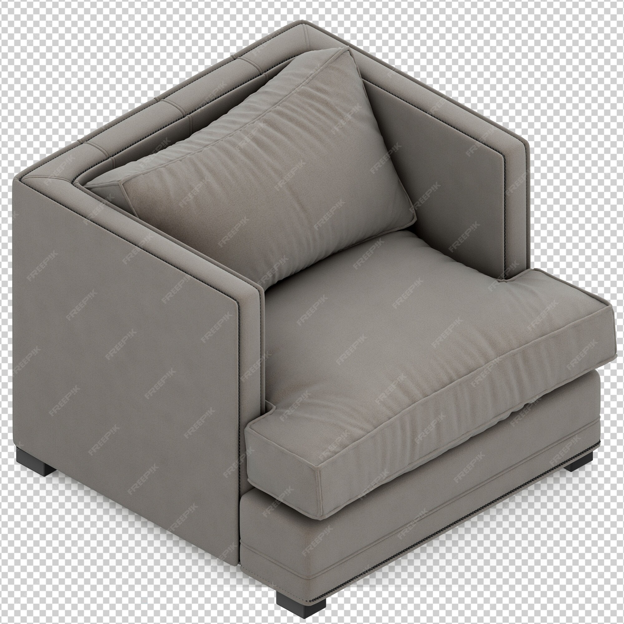 Premium PSD | Isometric armchair 3d render isolated Premium PSD | Isometric armchair 3d render isolated