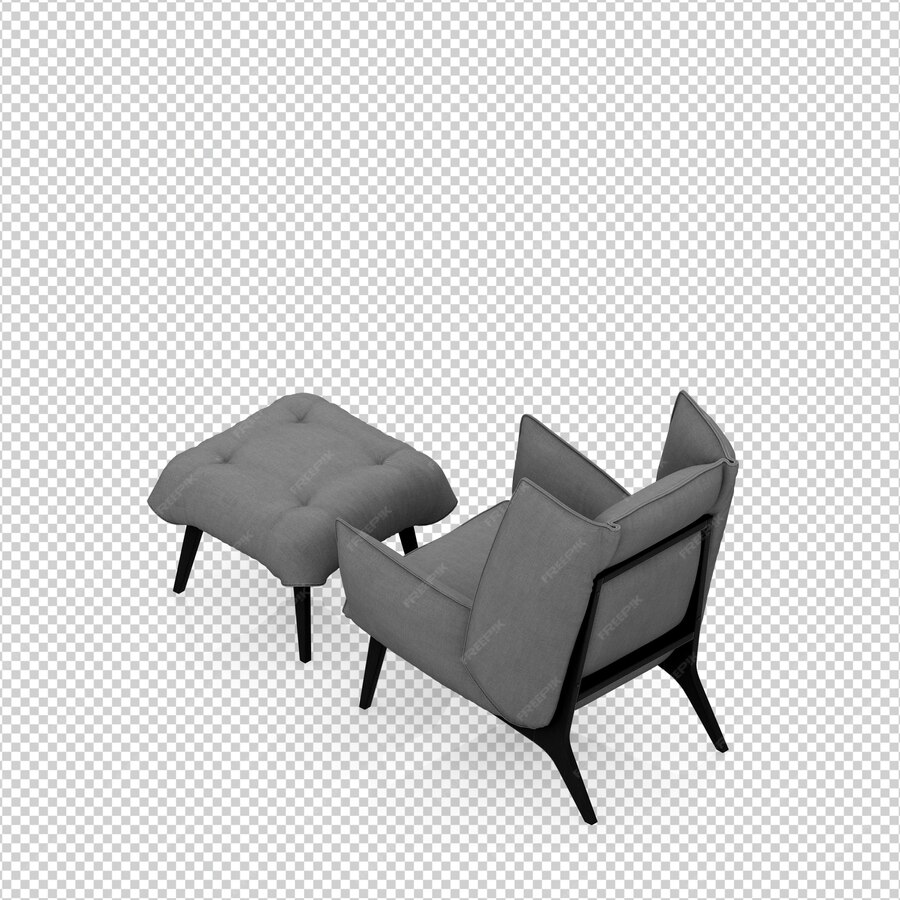 Premium PSD | Isometric armchair 3d render isolated Premium PSD | Isometric armchair 3d render isolated