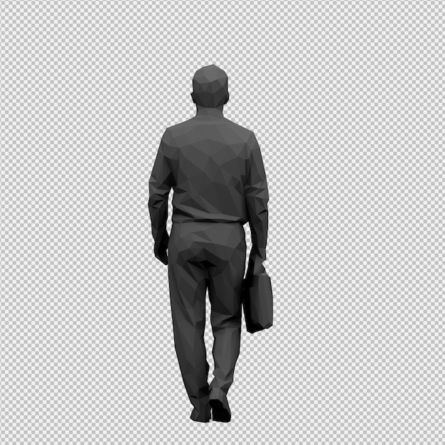 Premium PSD | Isometric male 3D render Premium PSD | Isometric male 3D render