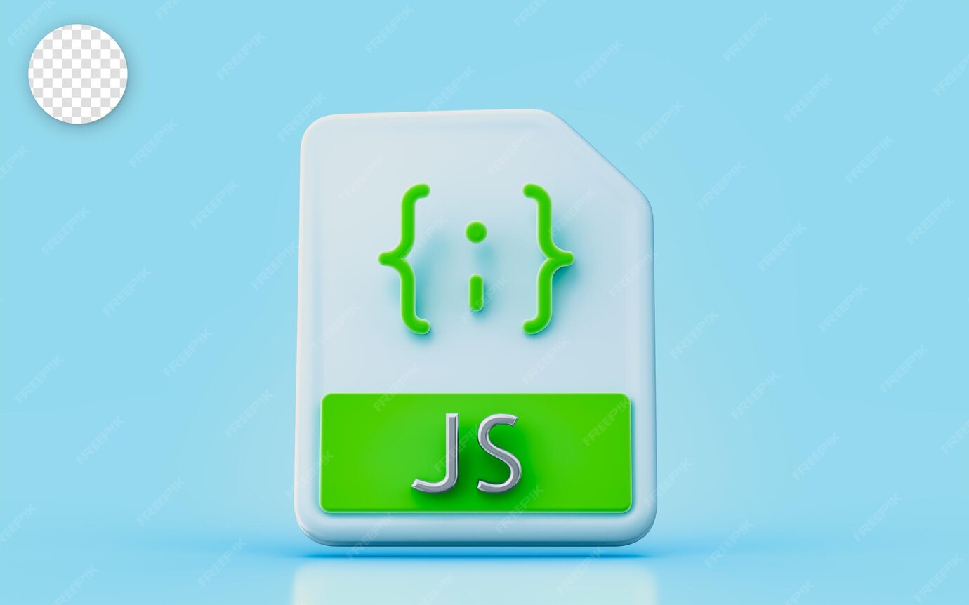 Premium PSD | Javascript document file sing 3d render concept for ...
