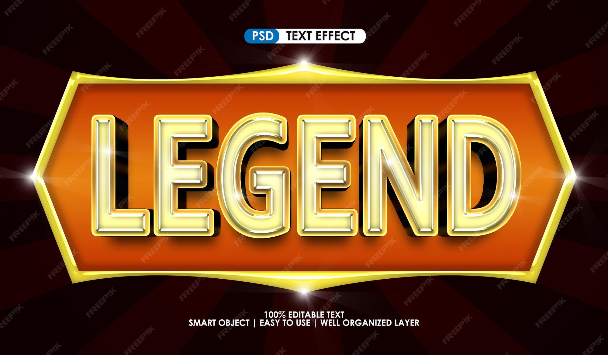 Premium Psd Legend Game Border Premium Text Style Effect