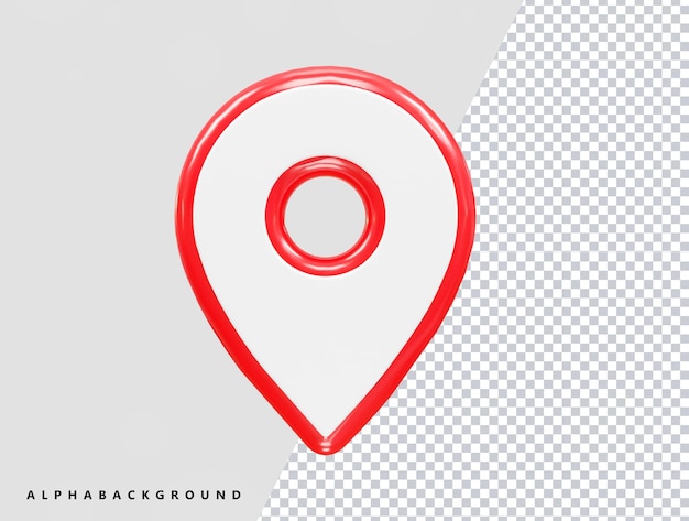 Premium PSD | Location icon 3d rendering vector Premium PSD | Location icon 3d rendering vector