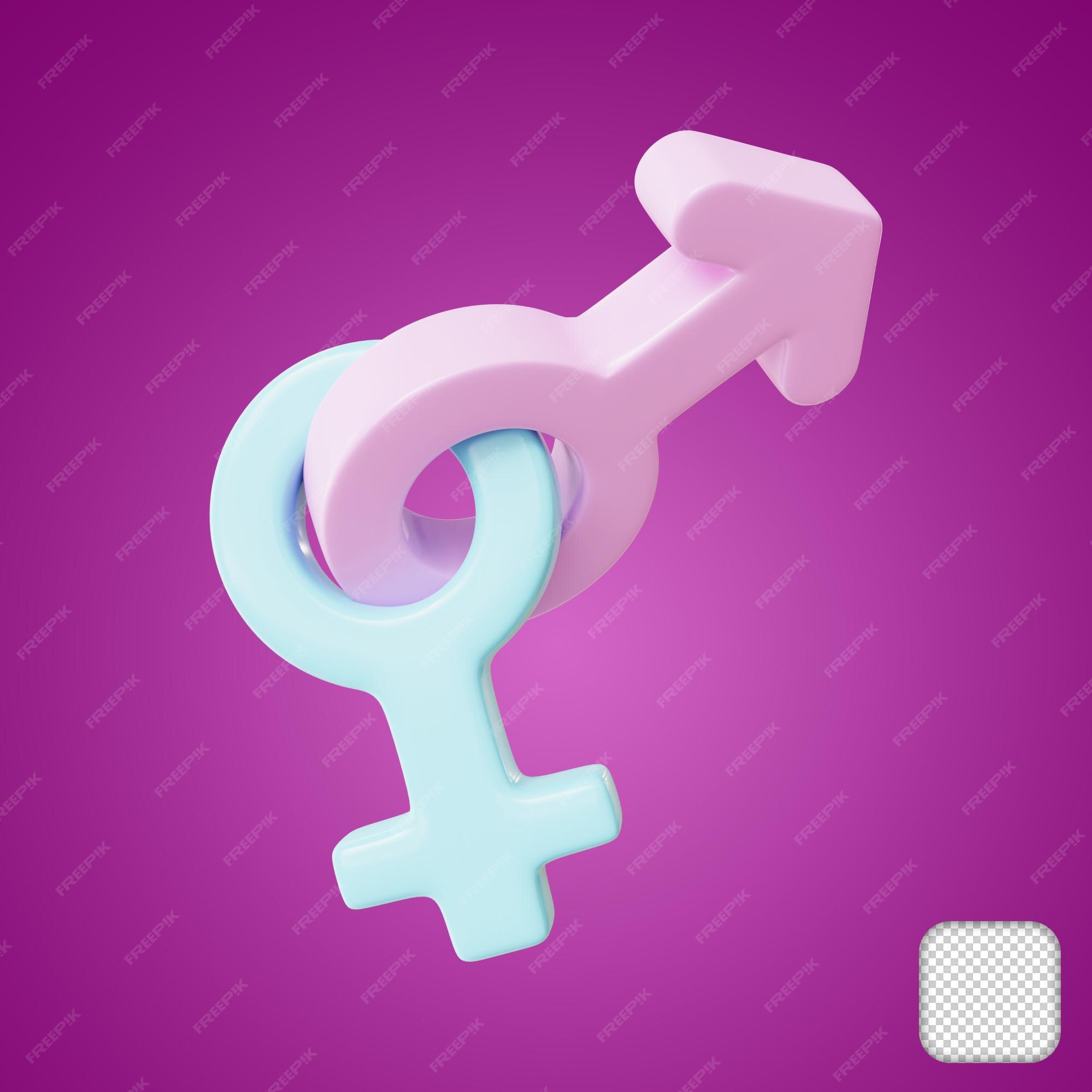 Premium Psd Male Female Gender Icon 3d Illustration