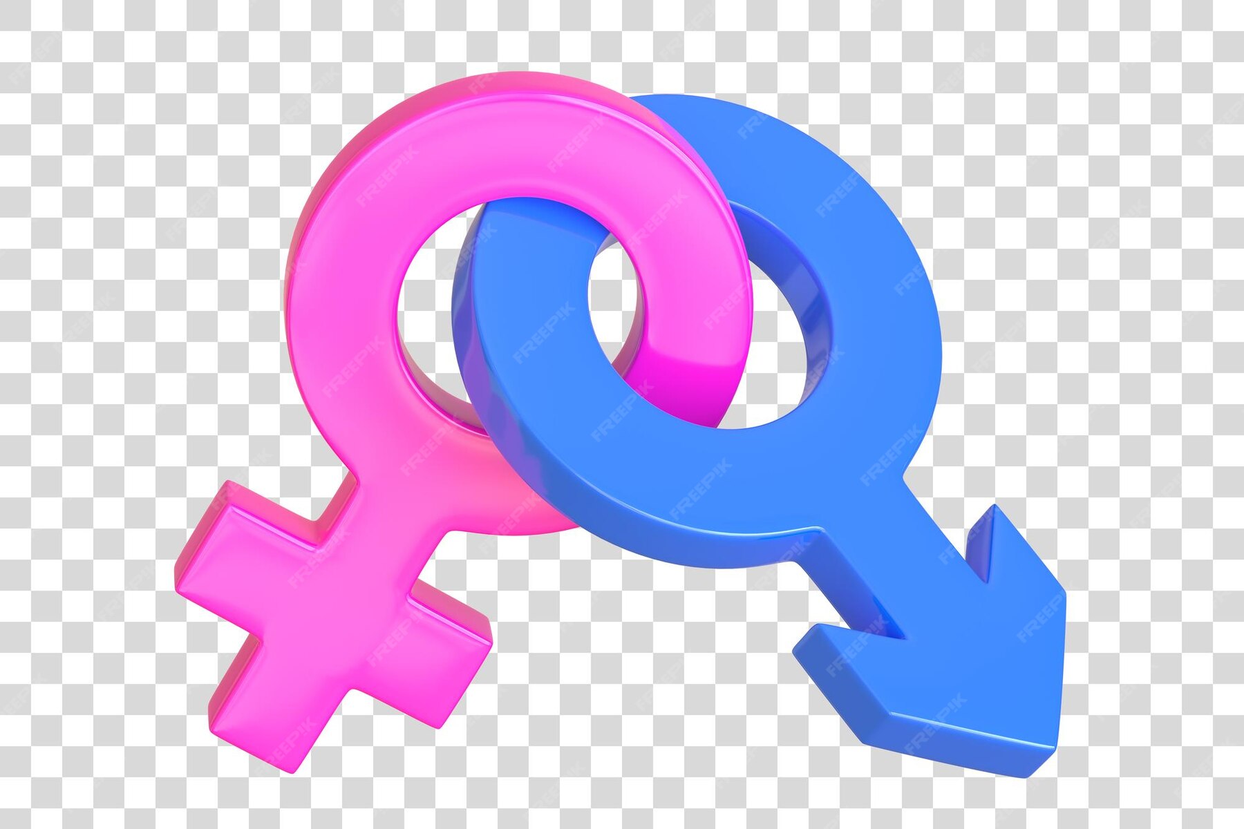 Premium Psd Male And Female Symbols Joined Together On White Background Sexual Symbols 3d