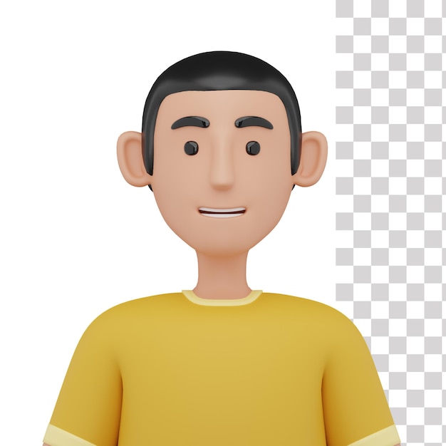 Premium PSD | Man avatar 3d icon Premium PSD | Man avatar 3d icon