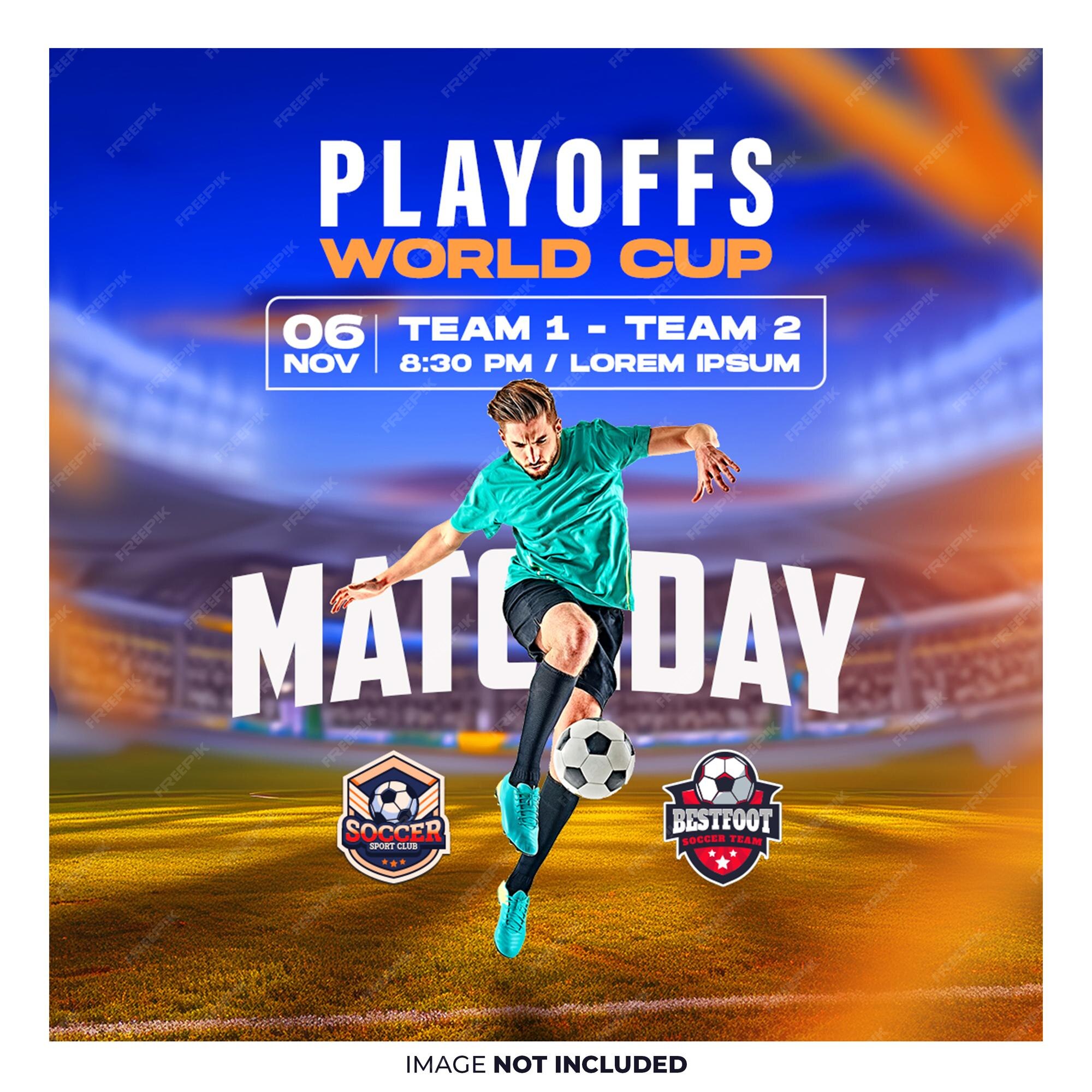 Premium PSD | Matchday football post for social media Premium PSD | Matchday football post for social media