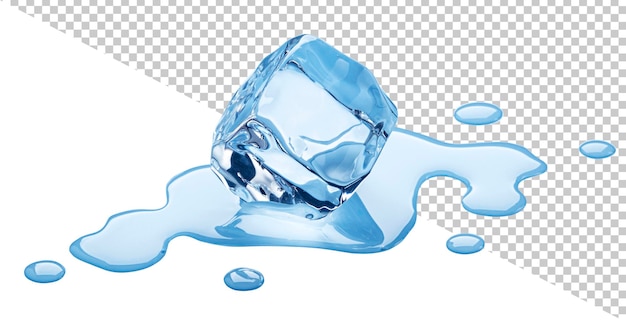 Premium PSD | Melting ice cube isolated Premium PSD | Melting ice cube isolated