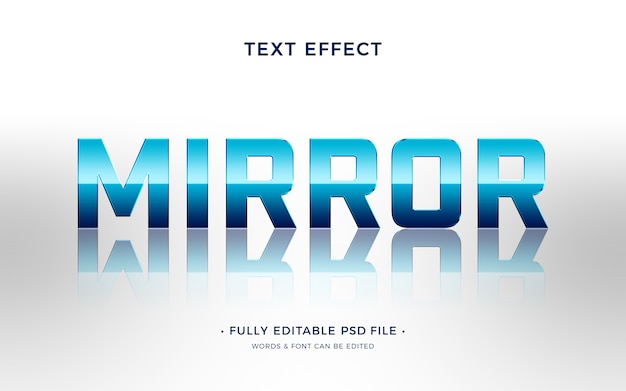 Premium PSD | Mirror text effect Premium PSD | Mirror text effect