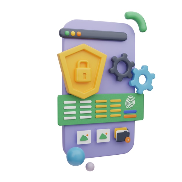 Premium PSD | Mobile Security Dashboard Premium PSD | Mobile Security Dashboard