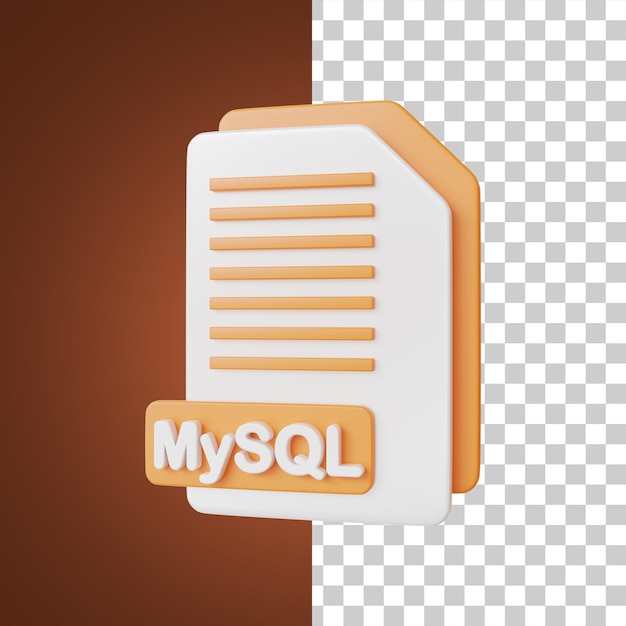 Premium Psd Mysql Document File Format 3d Illustration