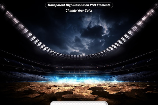 Premium PSD | Night stadium arena soccer field Premium PSD | Night stadium arena soccer field