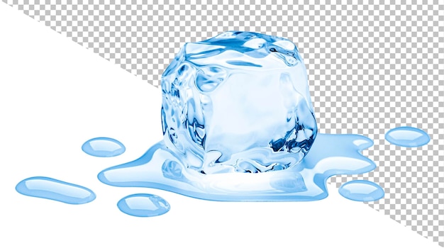 Premium PSD | One ice cube isolated Premium PSD | One ice cube isolated