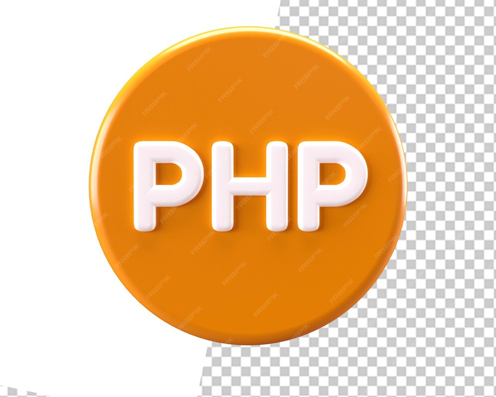 Premium Psd Php Programing Language Icon 3d Rendering