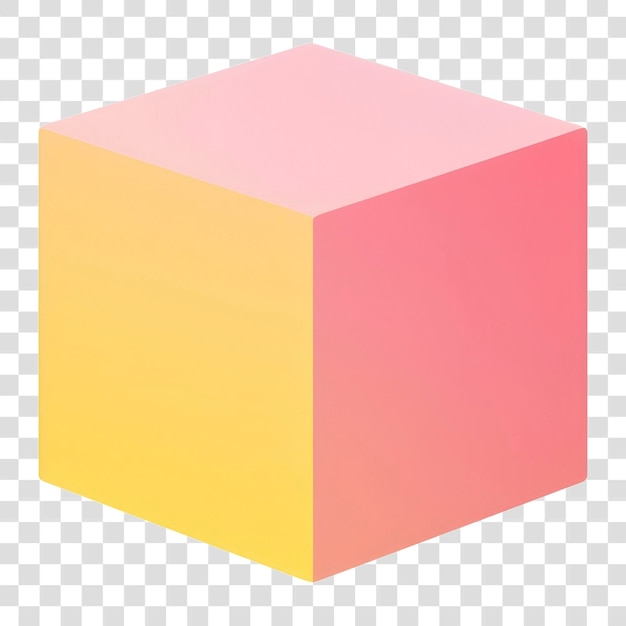 Png Gradient Cube With Pastel Colors Premium Ai Generated Psd