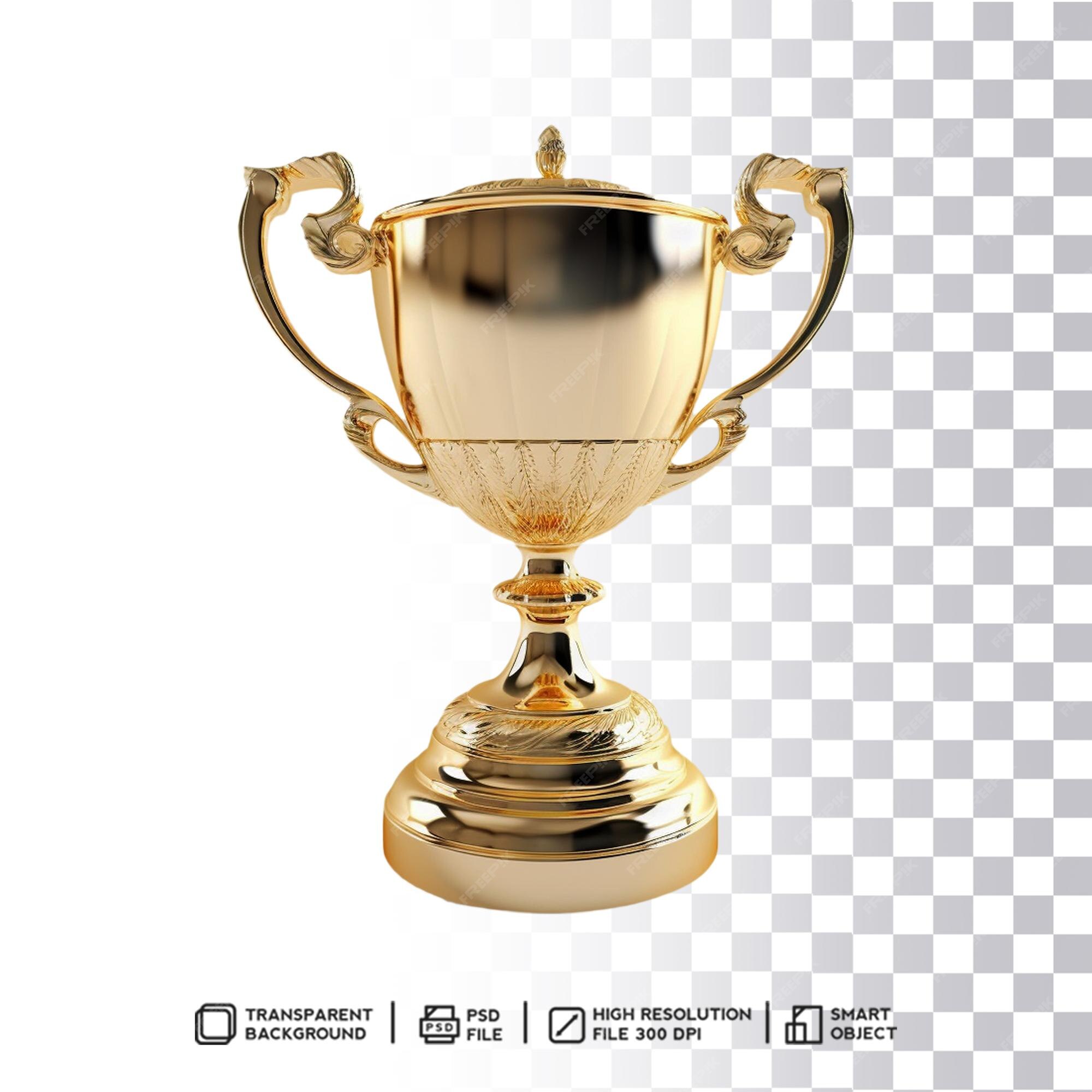 Premium PSD | Premium Shiny gold Trophy with isolated background Premium PSD | Premium Shiny gold Trophy with isolated background