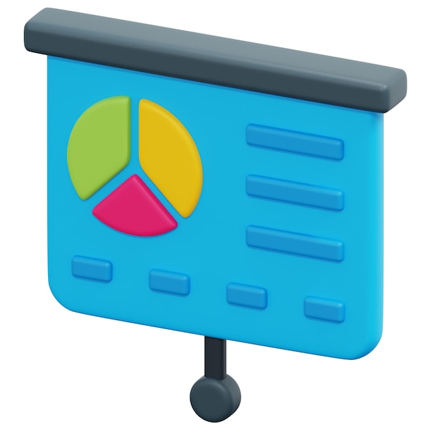 Premium PSD | Presentation 3d render icon illustration Premium PSD | Presentation 3d render icon illustration