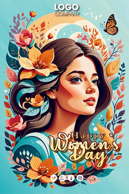 Premium Psd Psd 8 March International Womens Day Illustration Of A
