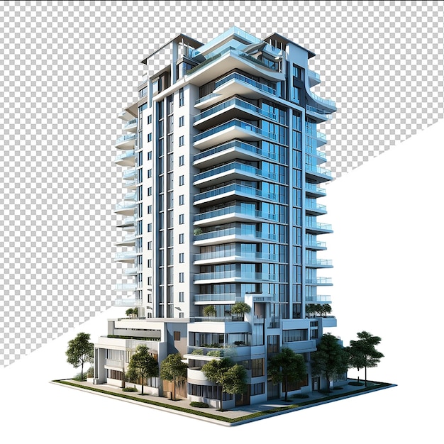 Premium PSD | PSD modern building on transparent background Premium PSD | PSD modern building on transparent background