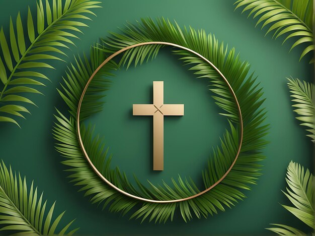 Premium PSD | Psd palm cross and palm tree leaves palm sunday wreath ... Premium PSD | Psd palm cross and palm tree leaves palm sunday wreath ...