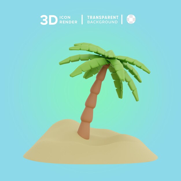 Premium PSD | Psd palm tree 3d illustration Premium PSD | Psd palm tree 3d illustration
