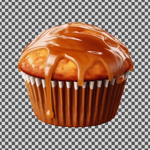 Premium Psd Psd Png Of A Tasty Caramel Glazed Muffin
