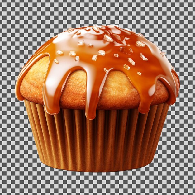 Premium Psd Psd Png Of A Tasty Caramel Glazed Muffin