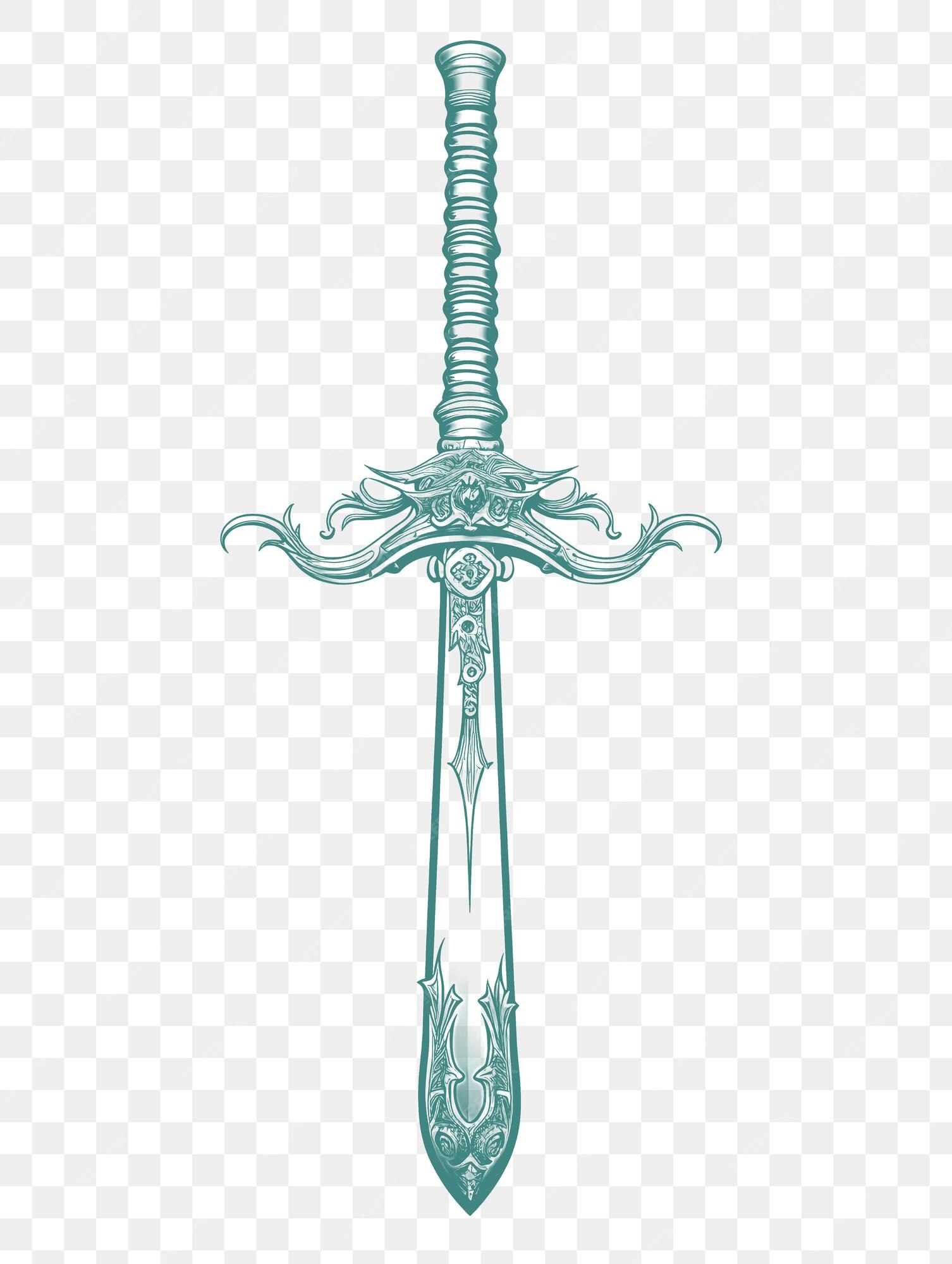 Premium Psd Psd Of Samurai Sword Frame Depicting A Finely Crafted Samurai Sword Tshirt Tattoo