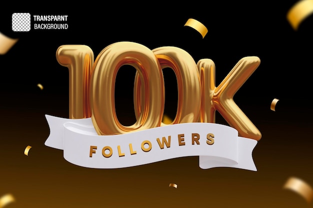 Premium Psd Psd Thank You 100k Followers