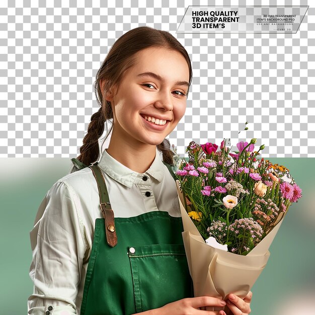 Premium PSD | Realistic Florist with a Cheerful Smile on transparent ... Premium PSD | Realistic Florist with a Cheerful Smile on transparent ...