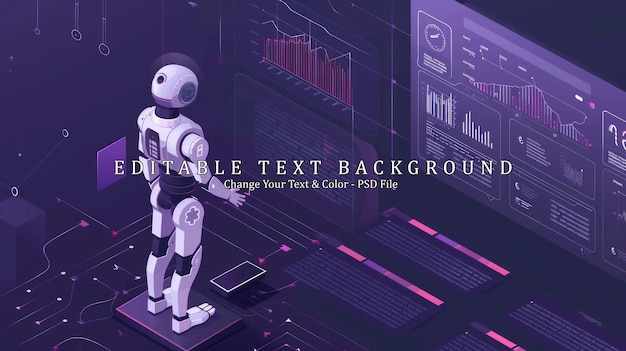 Robot Analyzing Data in a futuristic Setting | Premium AI-generated PSD Robot Analyzing Data in a futuristic Setting | Premium AI-generated PSD