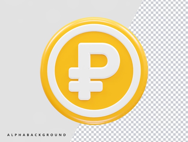 Premium PSD | Ruble icon rendering element transparent Premium PSD | Ruble icon rendering element transparent