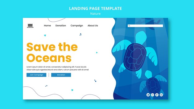 Free Psd Save The Oceans Print Template