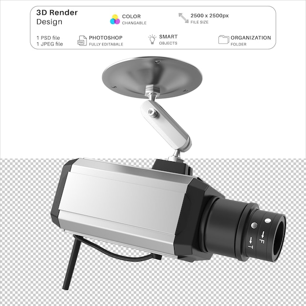 Premium Psd Security Camera 3d Modeling Psd