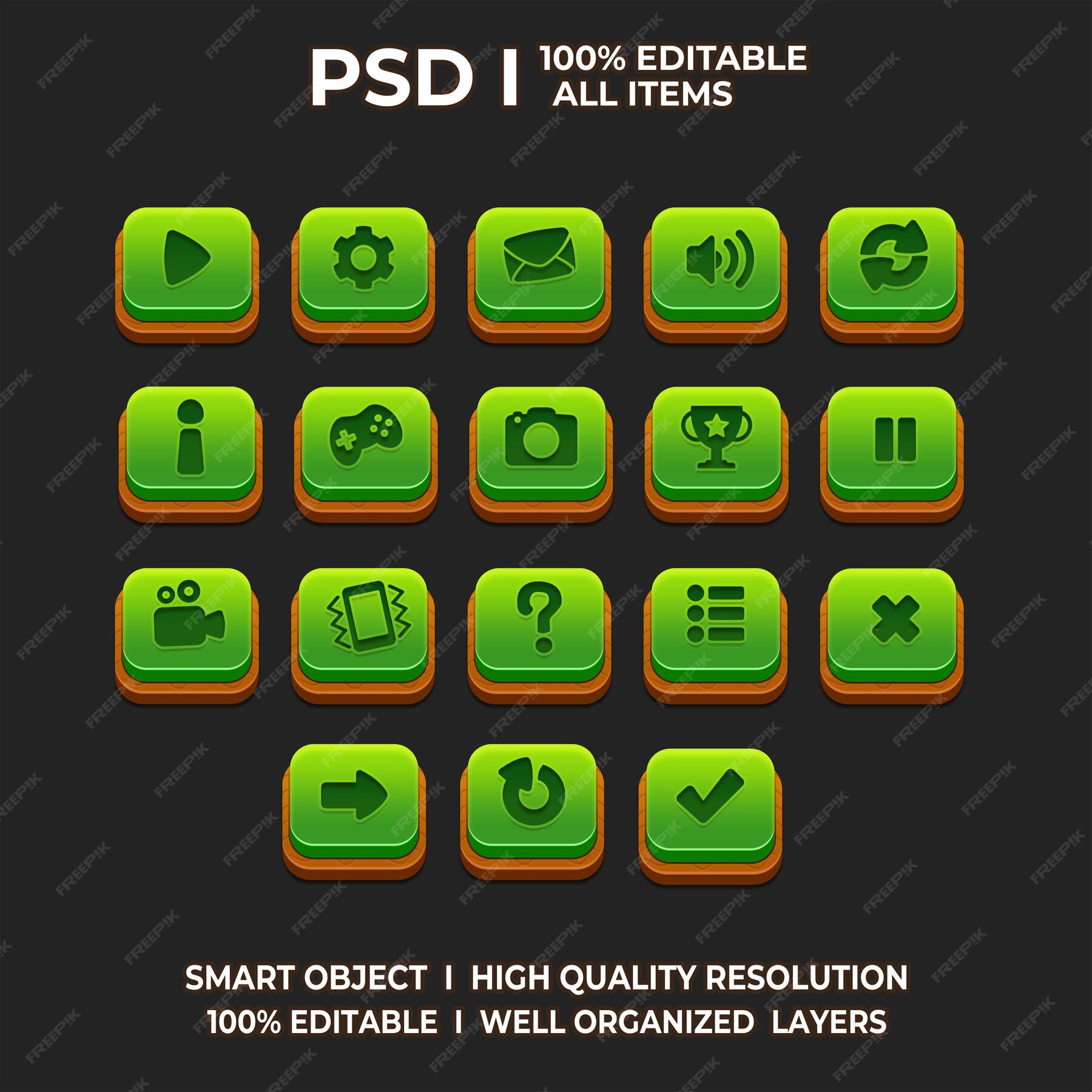 Premium Psd Set Of Game Ui Game Ui Set Game Ui Button Game Button Game Ui Psd Game Ui Template