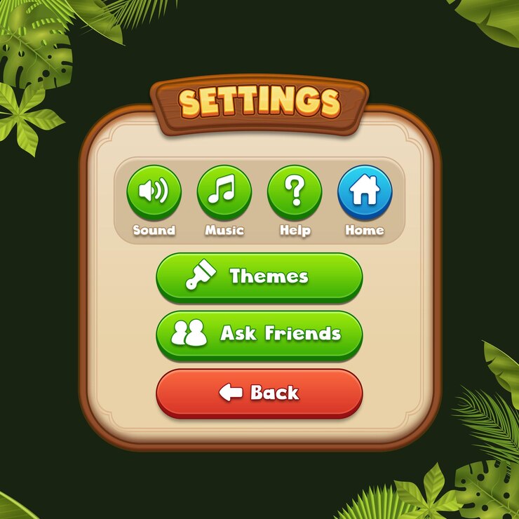 Premium PSD | Setting Screen Game UI Popup 2D Interface Game UI Gaming ...