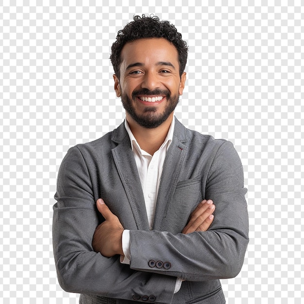 Smiling Man in Suit Portrait | Premium AI-generated PSD Smiling Man in Suit Portrait | Premium AI-generated PSD