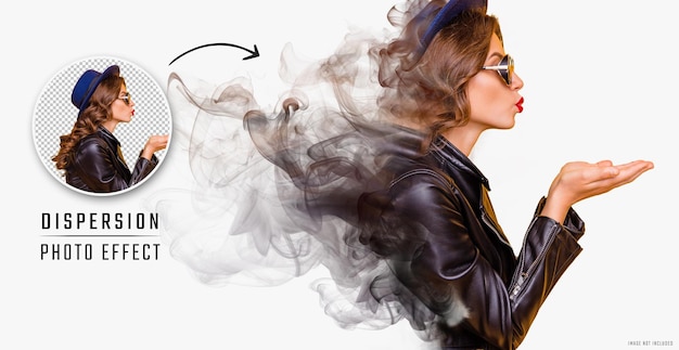 Premium Psd Smoke Dispersion Photo Effect Mockup