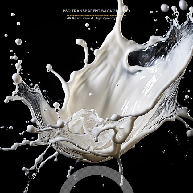Premium PSD | Splashing milk on black background pouring milk Premium PSD | Splashing milk on black background pouring milk