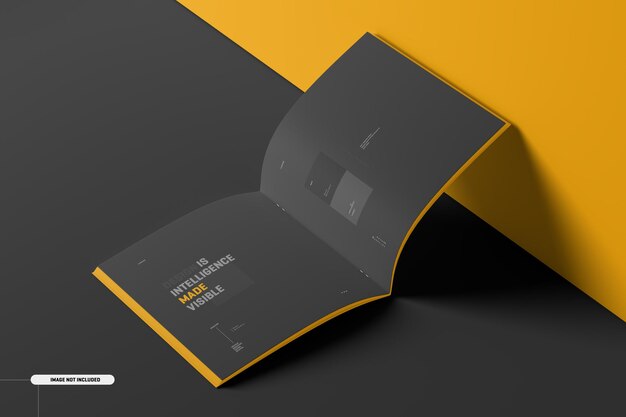 Premium PSD | Square brochure magazine mockup Premium PSD | Square brochure magazine mockup